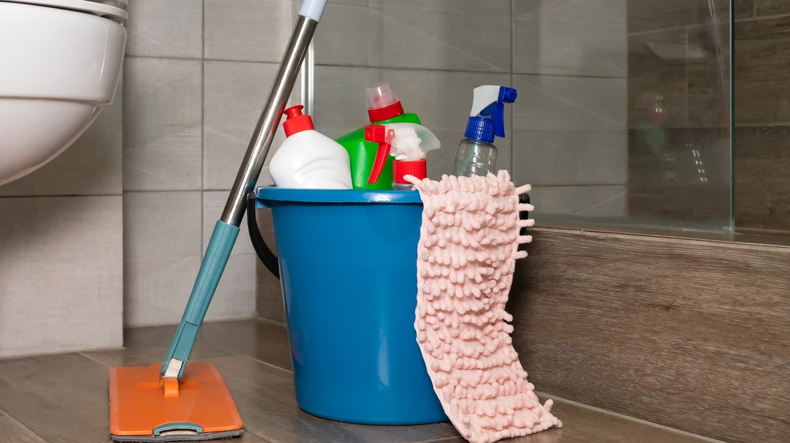 Clean Your Shower In Record Time Using An Easy Mop Trick