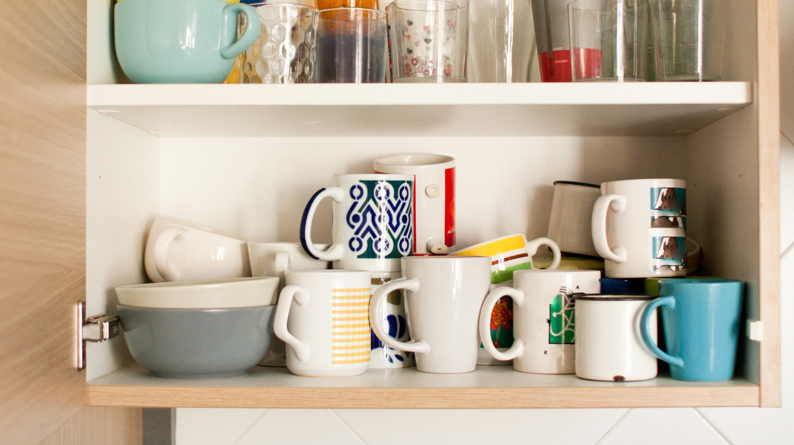 Maximize Cabinet Space When Storing Coffee Mugs With A Low-Cost Solution